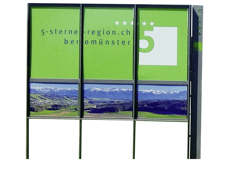 Plakatwände - ortsmarketing 5-sterne-region.ch